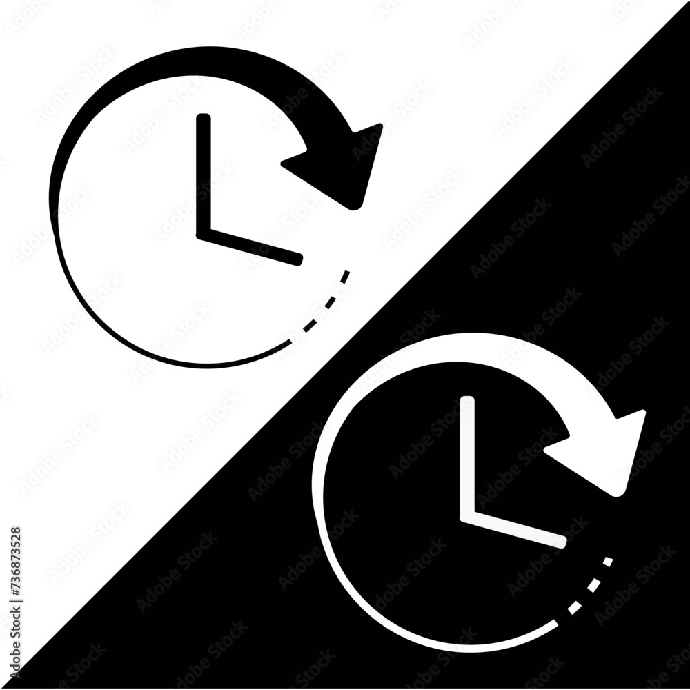 quick time icon set. response vector symbol. fast real time service ...