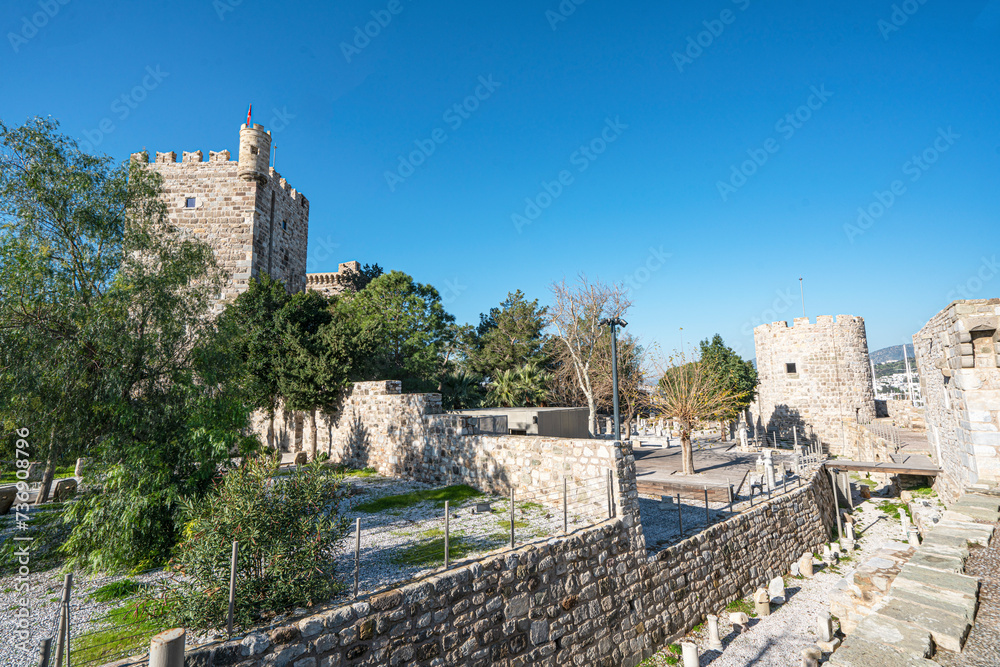 The amazing views of walls and towers of The Bodrum Museum of ...