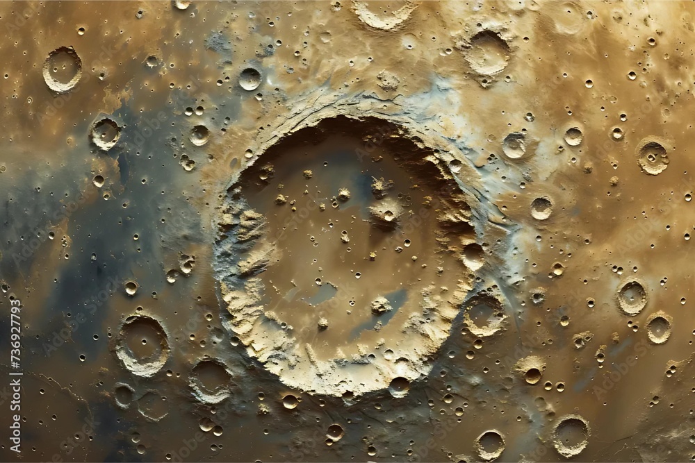 High-definition stock photo of a satellite view of Mars, highlighting ...