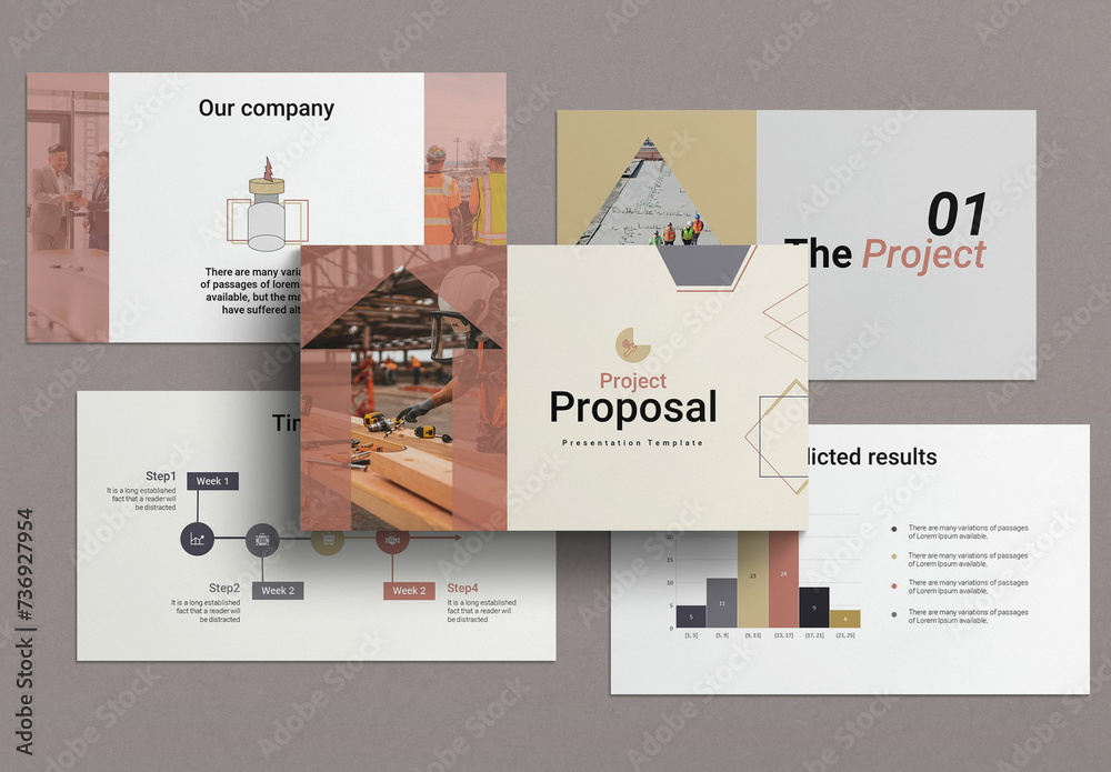 Project Proposal Presentation Template Stock Template | Adobe Stock