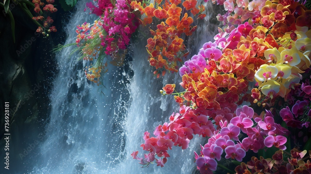 Marvel at the balletic display of orchids forming a floral cascade as ...