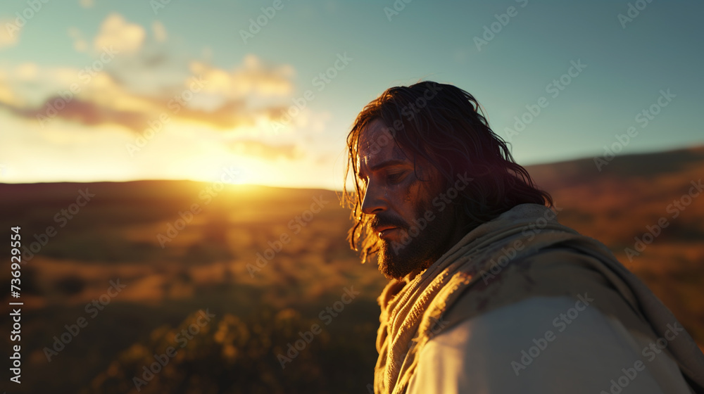 Jesus Christ is hopeless and unmotivated, long robe, fictitious place ...