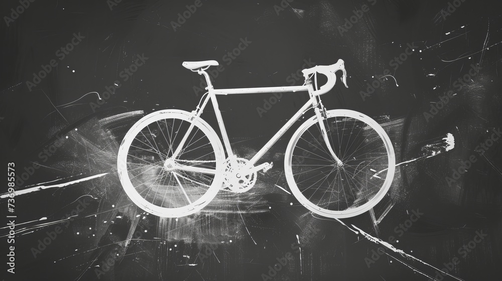Bicycle logo, animated gif style, dark white, Hard Graffiti, vector ...