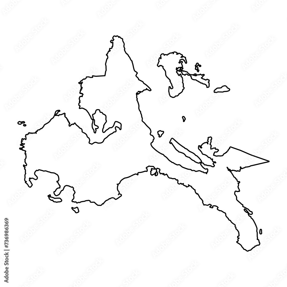 Calabarzon Region map, administrative division of Philippines. Vector ...