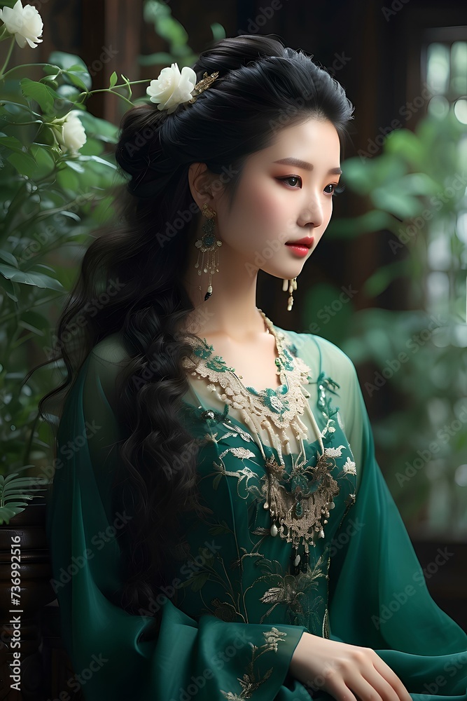 Beautiful Confident Young Asian Woman - Modeling for Camera - Female in ...