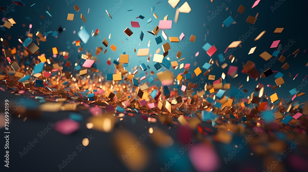 Confetti bokeh background, symbolizing achievement and success Stock ...