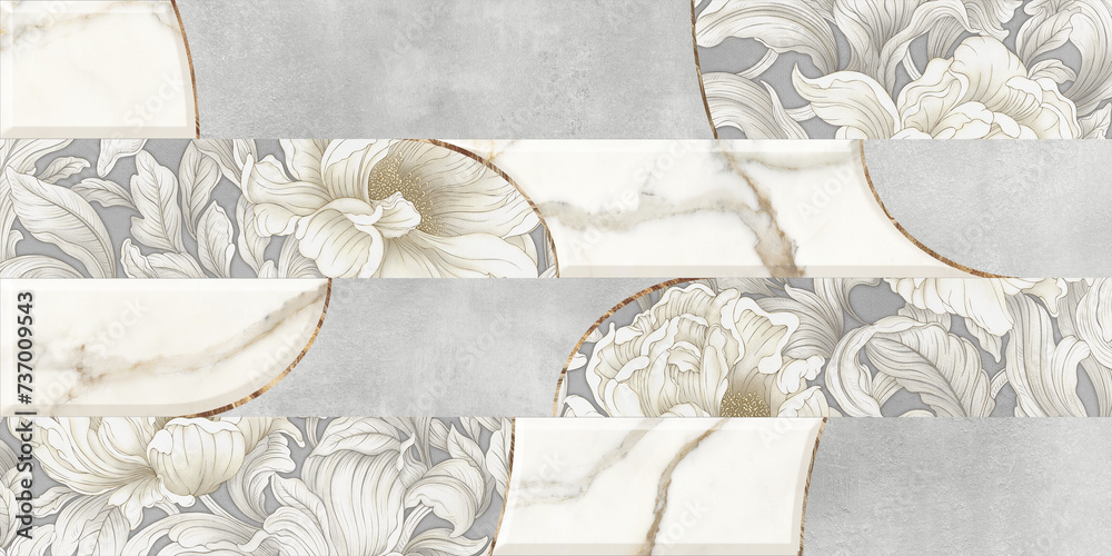 Digital colorful wall tile design for washroom and kitchen. Italian ...