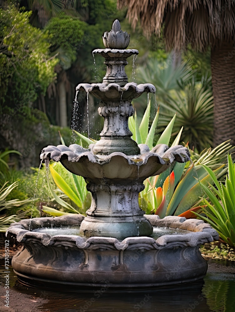 Renaissance Coastal Elegance: Island Artwork of Enchanting Garden ...