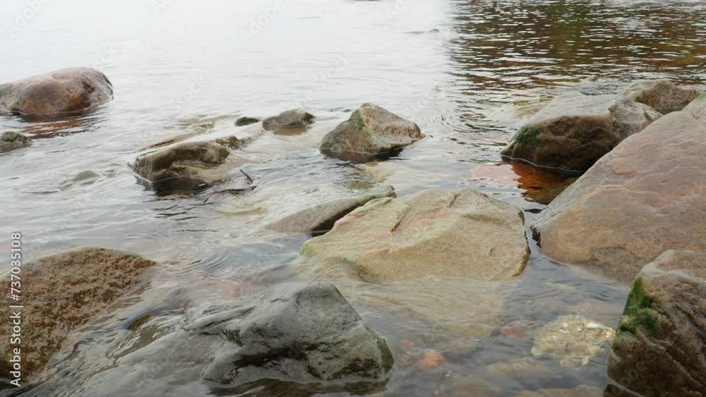 Vídeo do Stock: The shore of Onega Lake, the Republic of Karelia ...