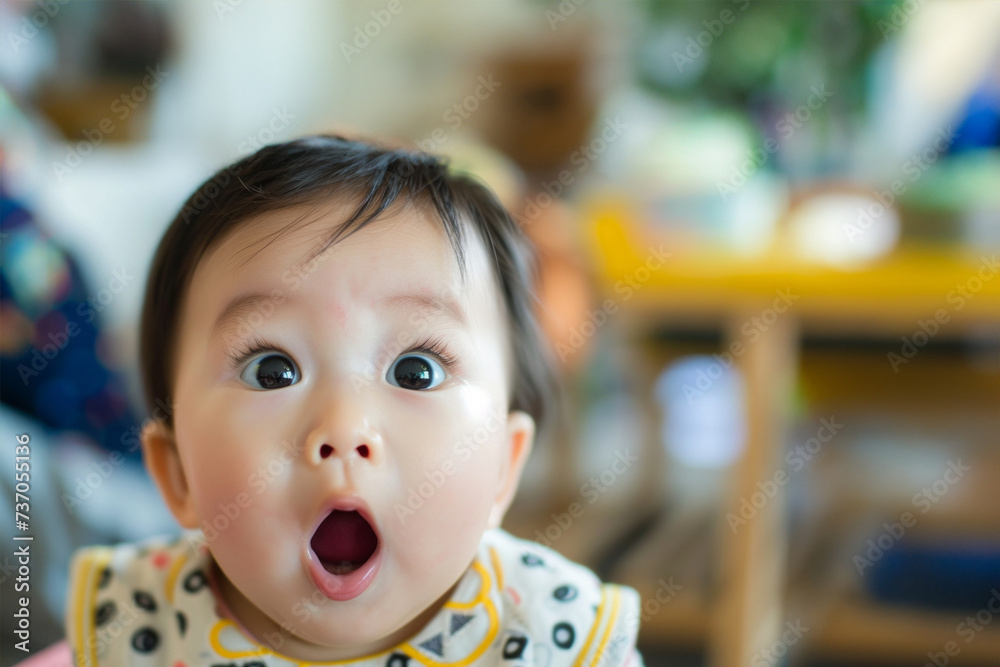 Cute asian kid open mouth. Shocked screaming Asian cute baby girl with ... Cute asian kid open mouth. Shocked screaming Asian cute baby girl with ...