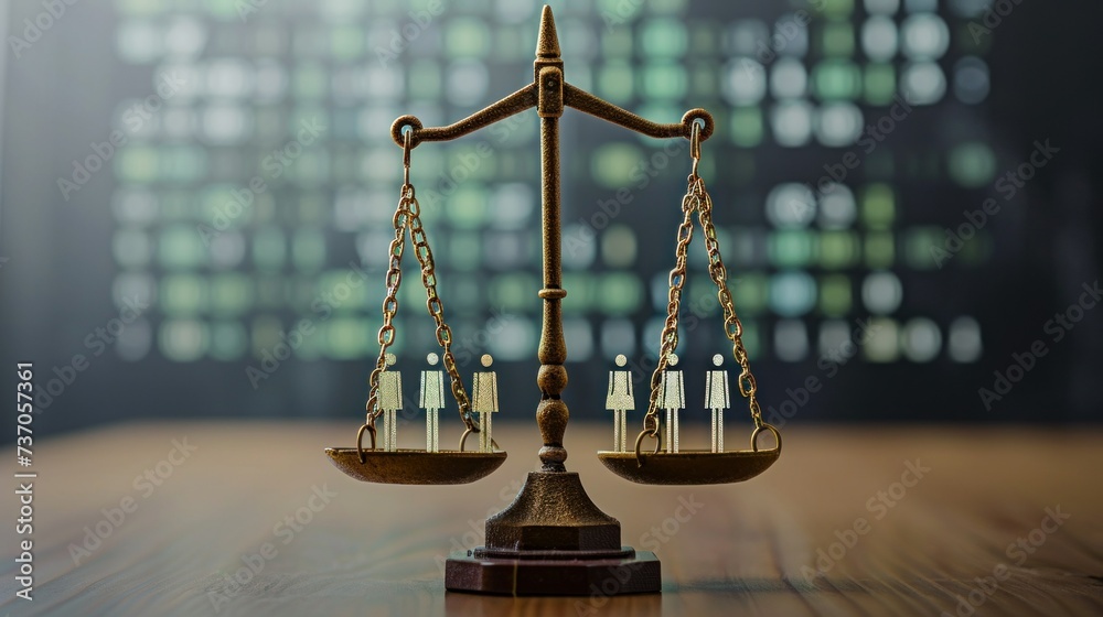 Visual Metaphor of Unbalanced Scales with Data and People imbalance and ...