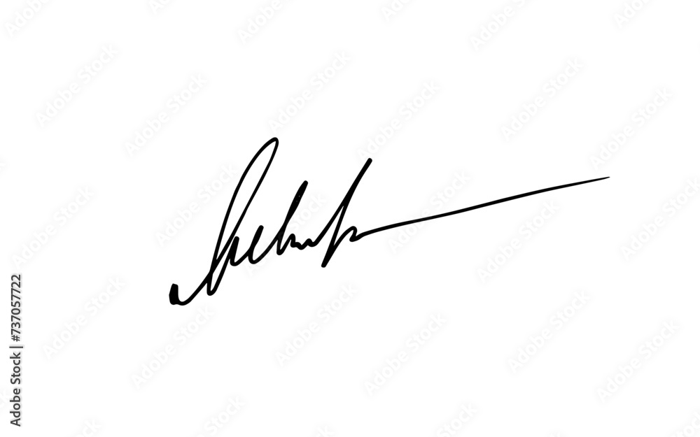 Unique invented signatures for business documents, for business, for ...