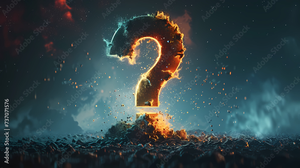 Question mark symbol, question mark that stimulates thinking Stock ...