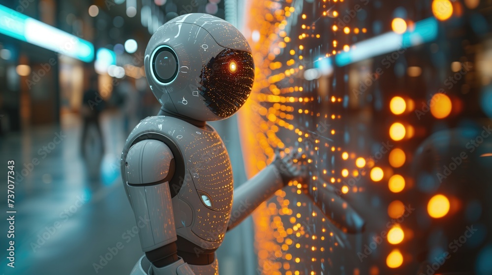 the impact of AI in customer service with a photo of a chatbot ... the impact of AI in customer service with a photo of a chatbot ...