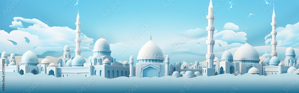 empty mosque text background, elegant modern Islamic design Stock ...