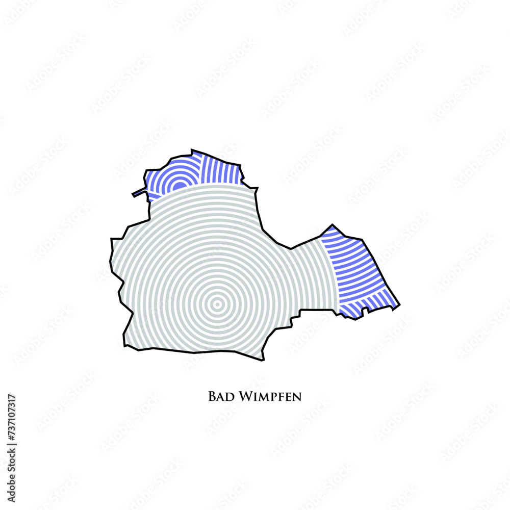 Bad Wimpfen Map - World Map International vector template. German ...