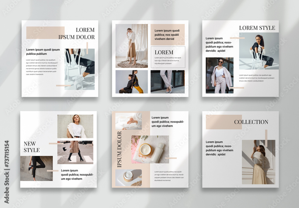 Fashion Social Media Post Layout Stock Template | Adobe Stock