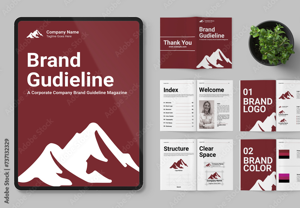 Brand Guideline Layout Stock Template | Adobe Stock