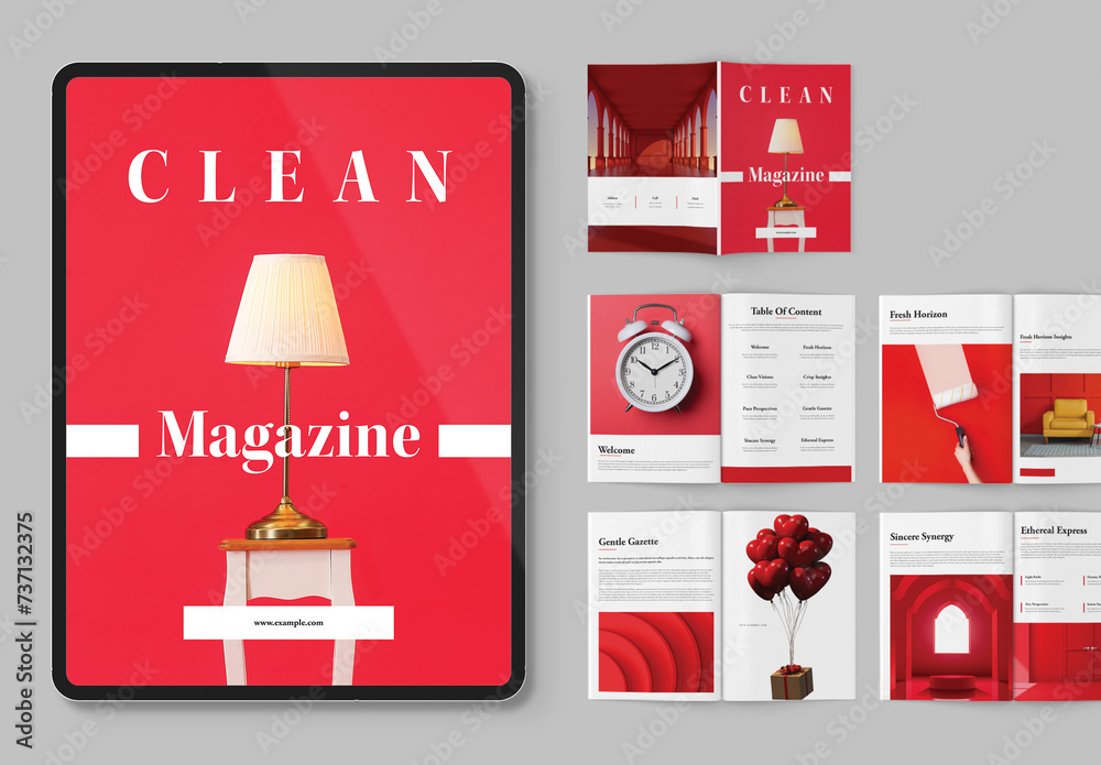 Clean Magazine Stock Template | Adobe Stock