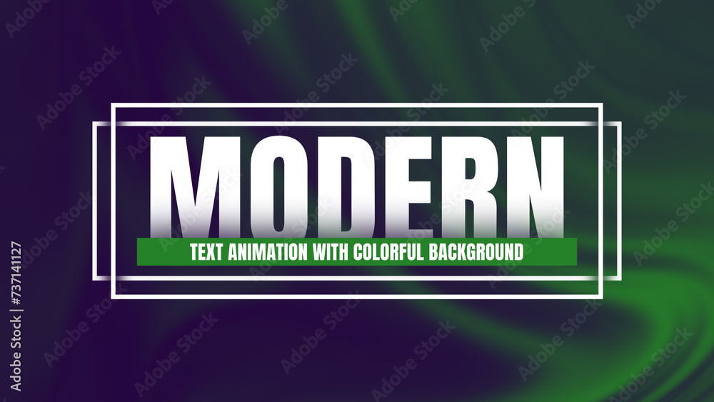Modern Text Animation with Colorful Background Stock Template | Adobe Stock