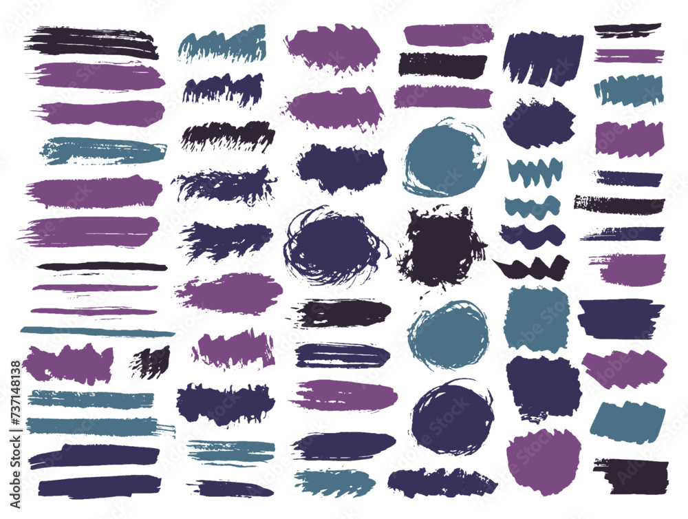 Acrylic dye daub mega set. Isolated inkblot streak hipster elements ...