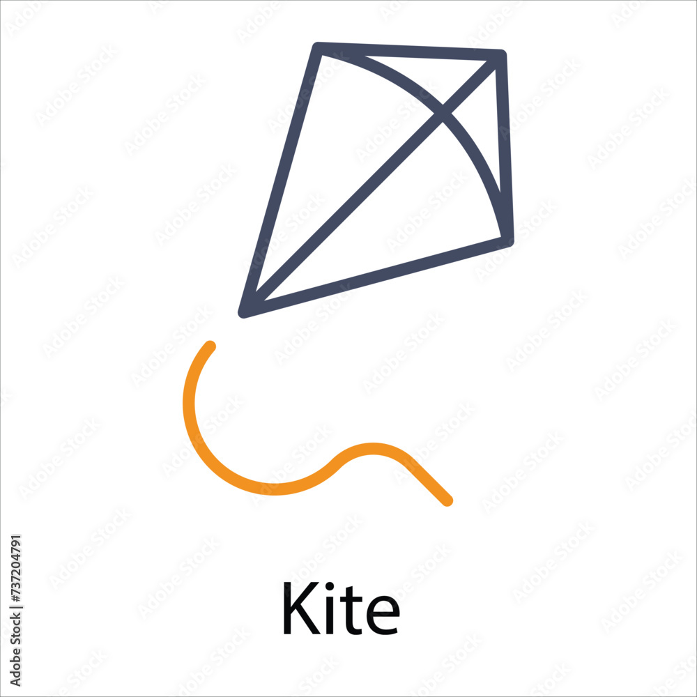 Kite Icon vector, Such Line sign as autumn, Submission of autumn icons ...