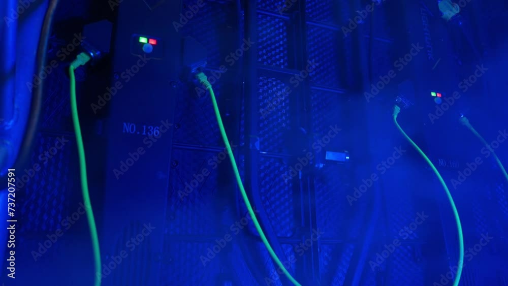 Vidéo Stock Close up of big led screen back side panels. Led panels of ...