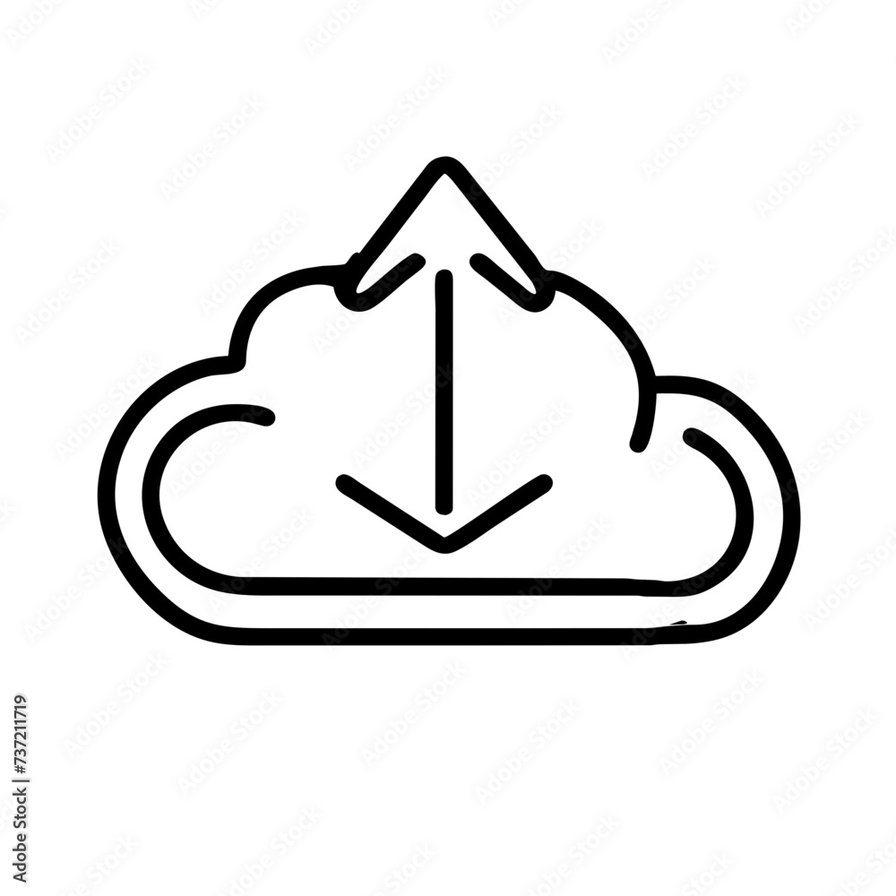 Modern arrow upload icon and button, representing the action of ...