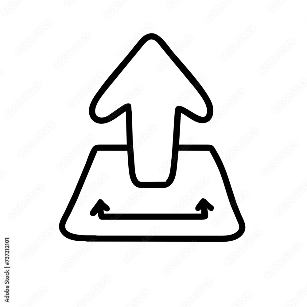 Modern arrow upload icon and button, representing the action of ... Modern arrow upload icon and button, representing the action of ...