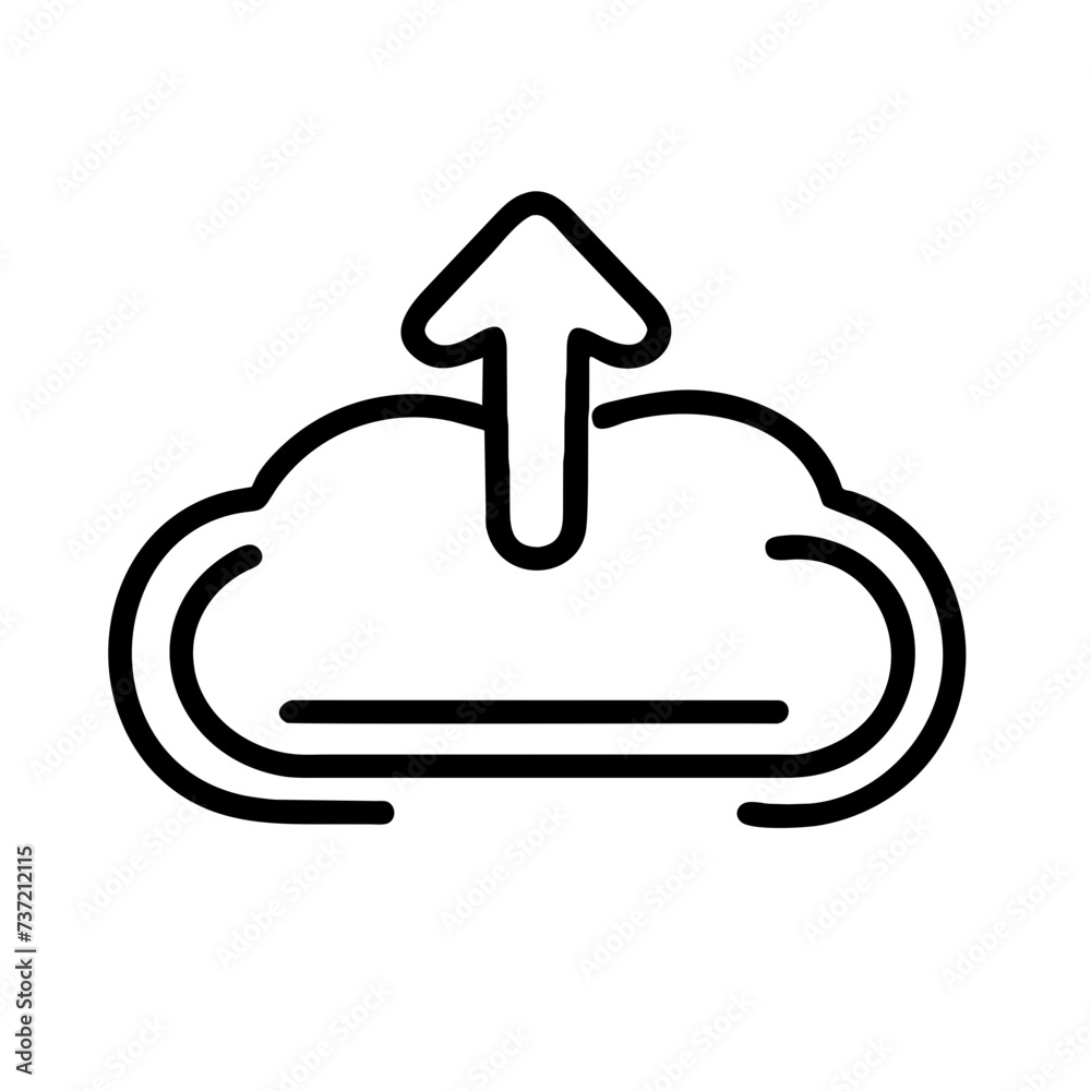 Modern arrow upload icon and button, representing the action of ...