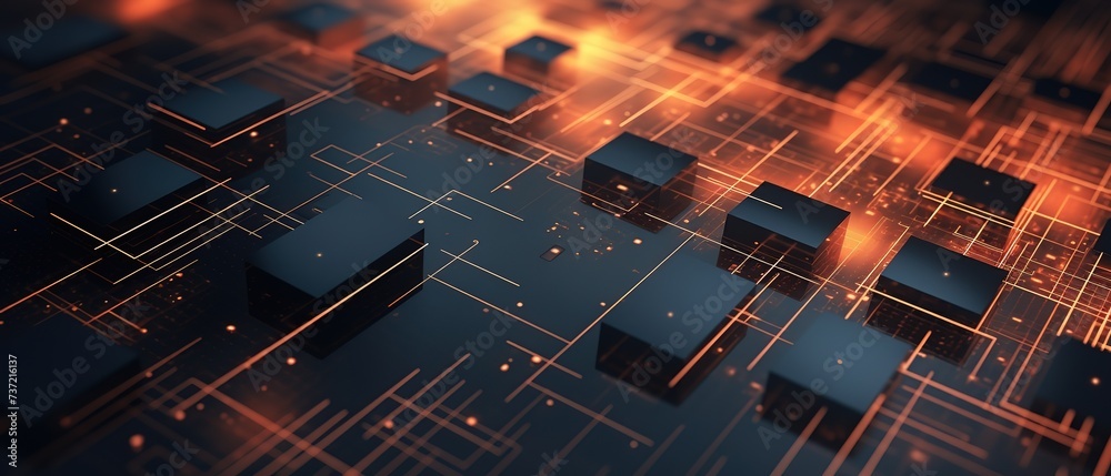 abstract background futuristic technology theme, chipset electronic ...