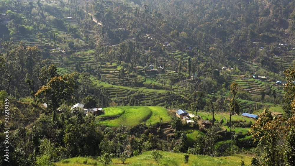 Vidéo Stock Discover the serene beauty of Surkhet Valley in Nepal ...
