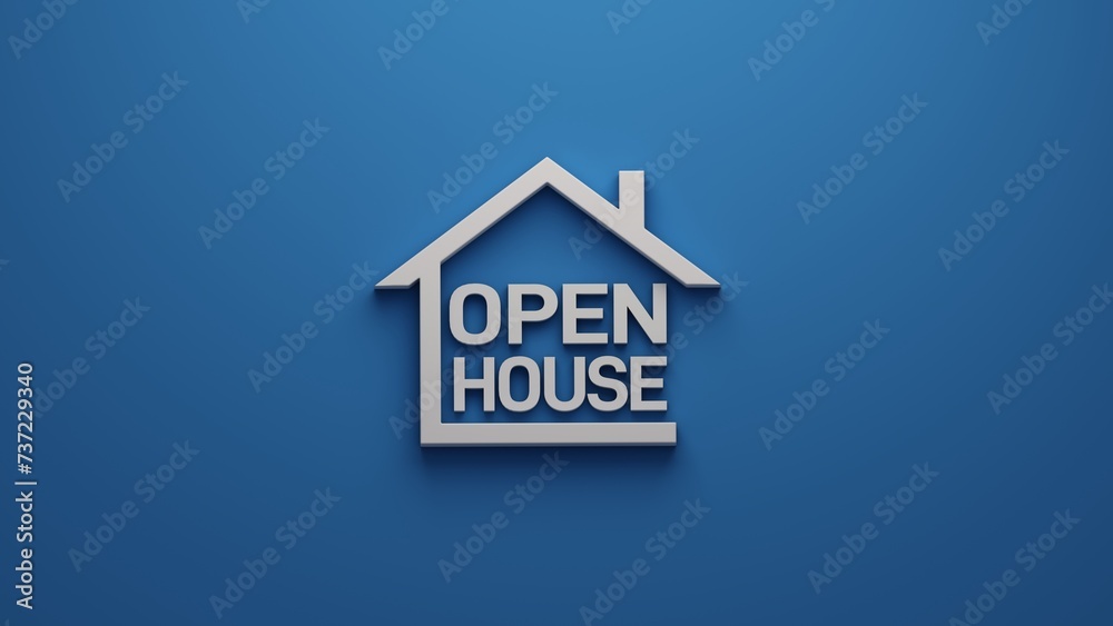 Open House Event Logo - Bold and Inviting Home Silhouette with ...