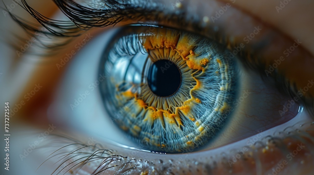Human Eye Macro, a close-up of a human eye, capturing the intricate ...