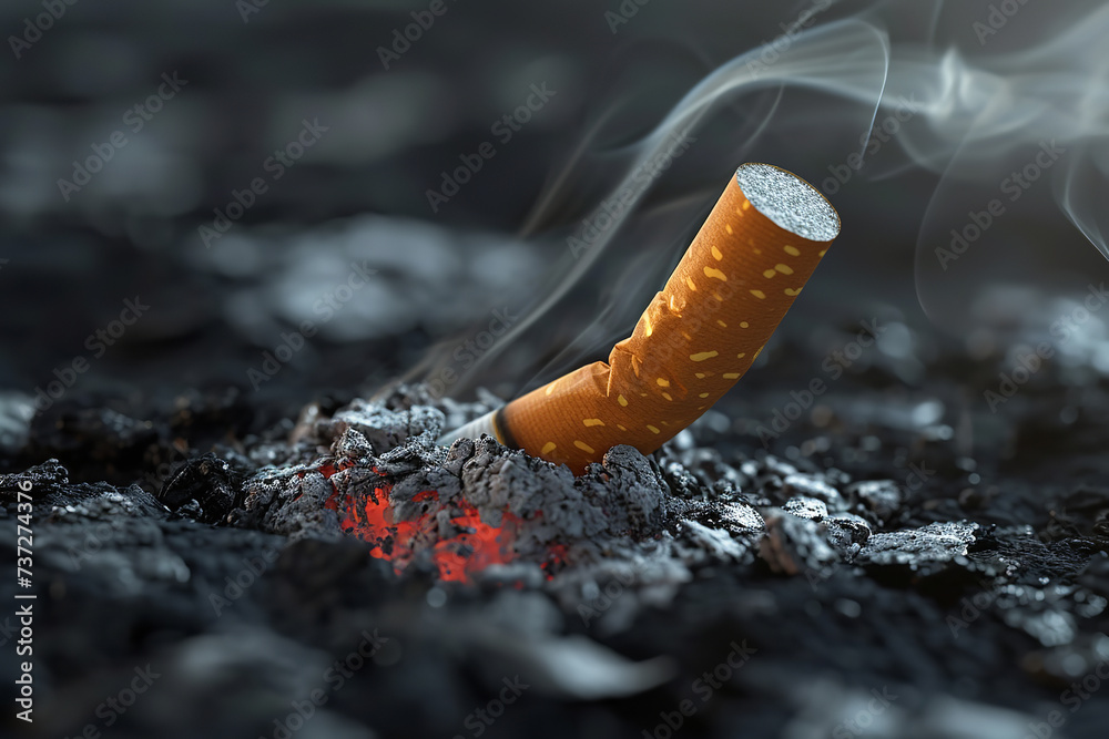 Health awareness campaign poster graphically illustrating the negative ...