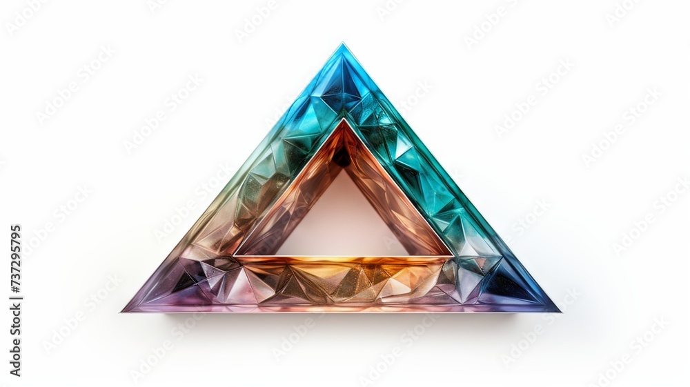 Horizontal AI illustration a captivating prismatic sculpture forms a ...