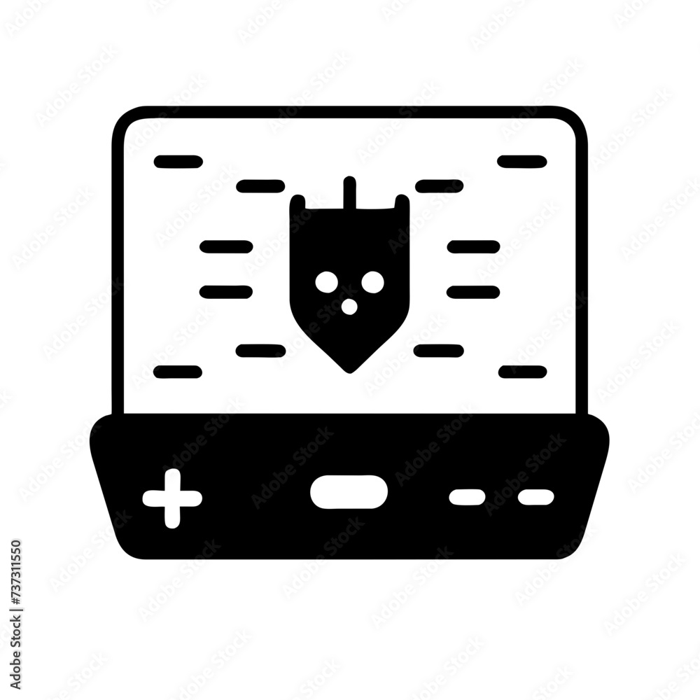 Hacker icon in vector format, depicting a cyber spy with a sleek and ...