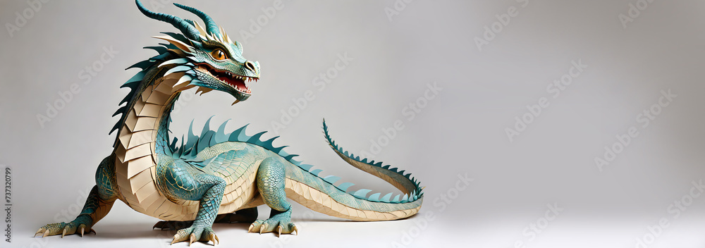 Voxel pixel art Dragon, Traditional 3d Chinese dragon illustration ...