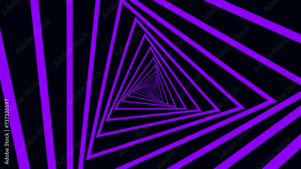 Shape infinite cyber animation motion graphics hexagon neon tunnel loop ...