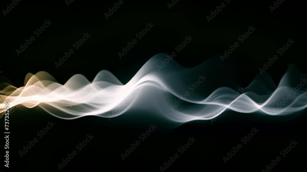 Vidéo Stock 4k Audio waveform Abstract music waves oscillation ...