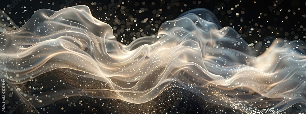 Fireworks, silhouettes outlined by light, time-lapse photography ...