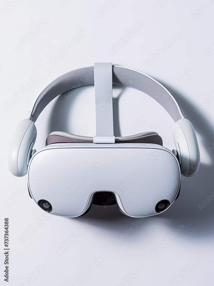 Virtual reality headset isolated on transparent background, modern VR ...