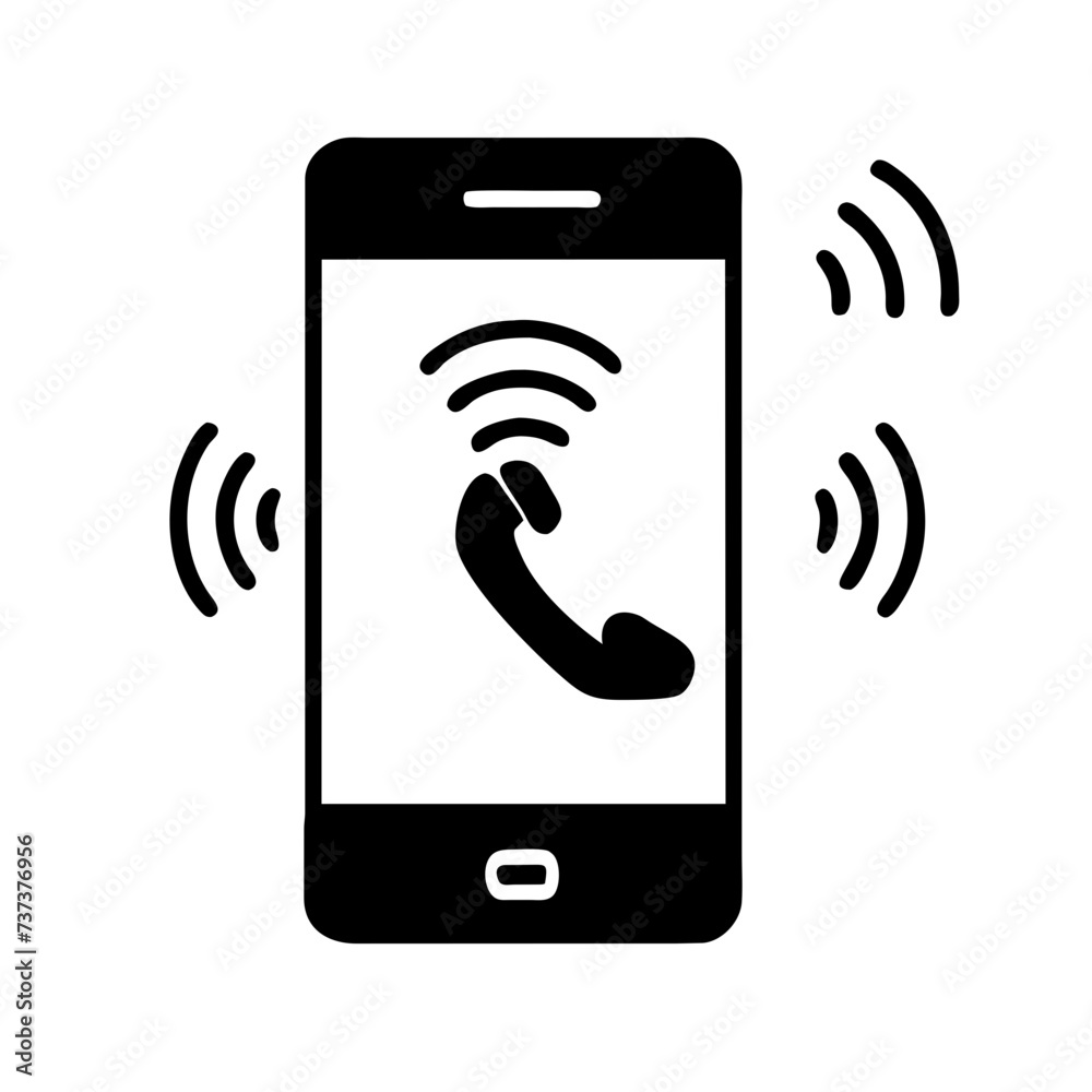 A ringing phone icon, conveying the classic symbol of communication and ...