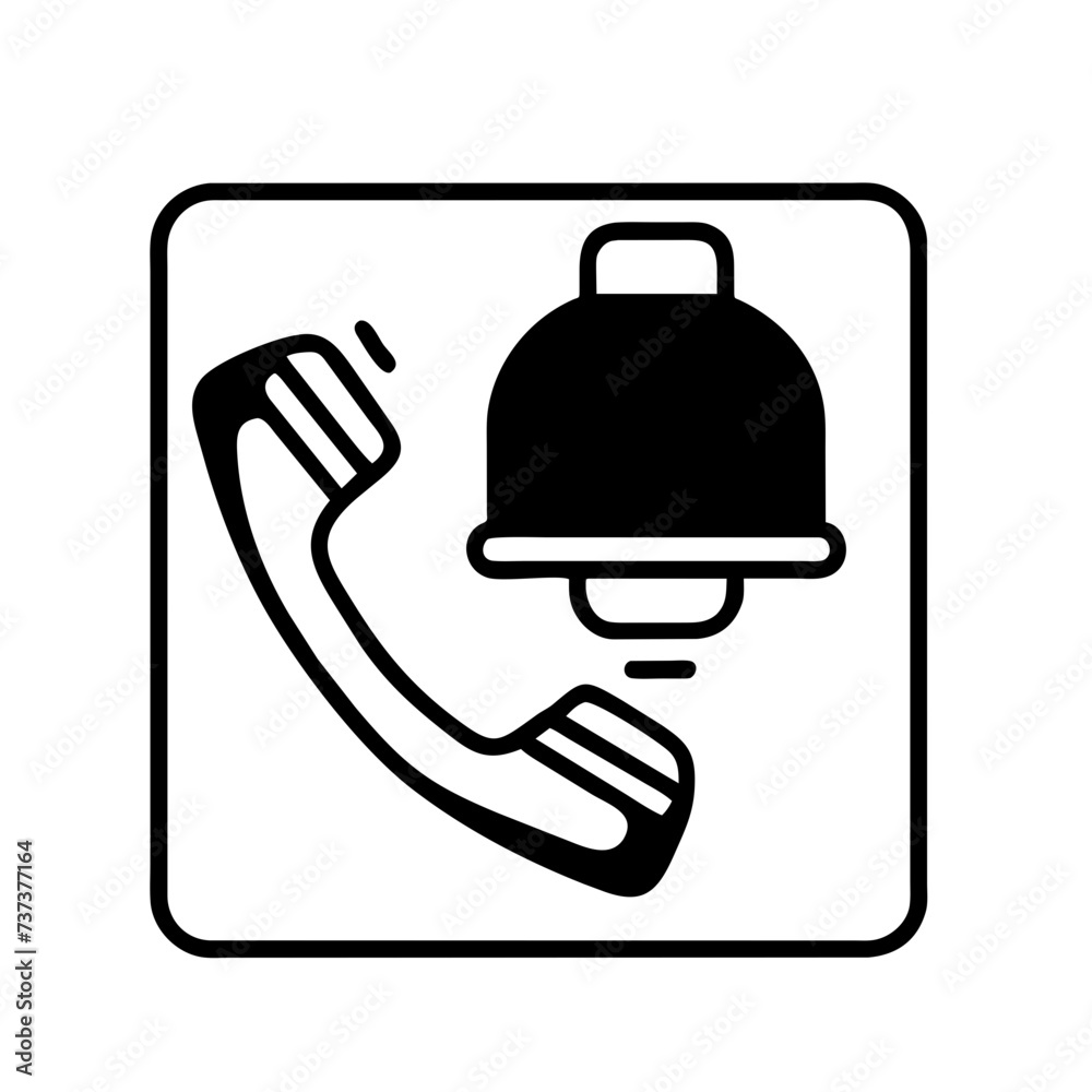 A ringing phone icon, conveying the classic symbol of communication and ...