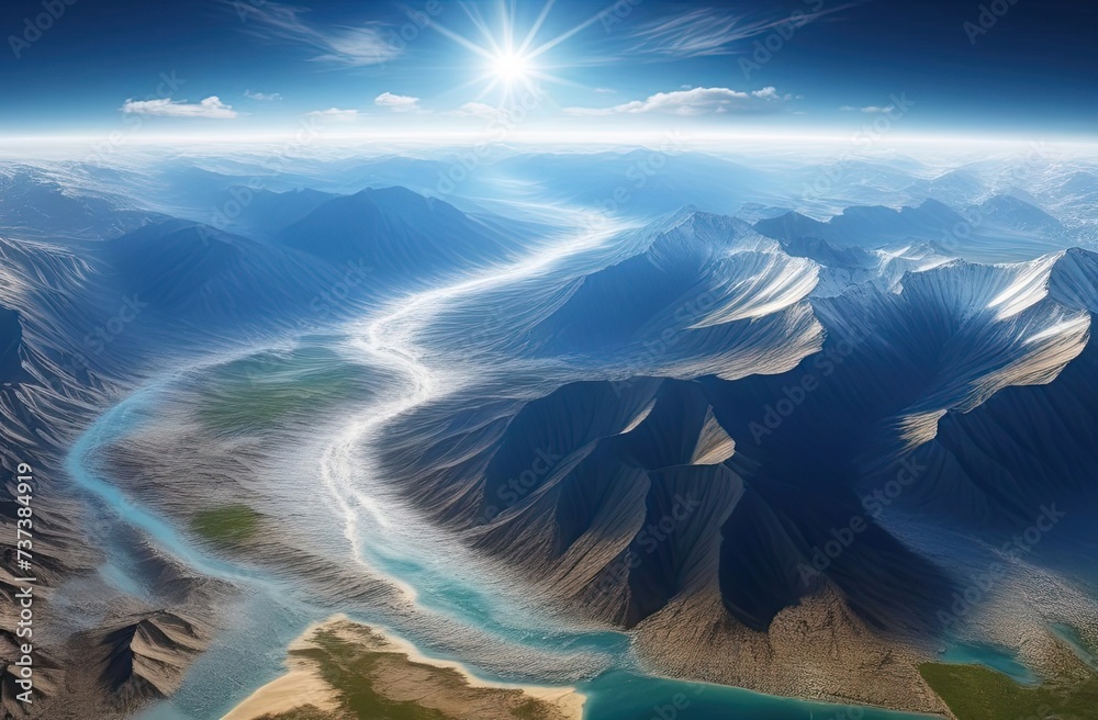 Climate change on Earth's environment. The effects of global warming ...