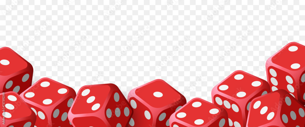 Dice border. Frame of dice.Vector realistic illustration isolated on ...