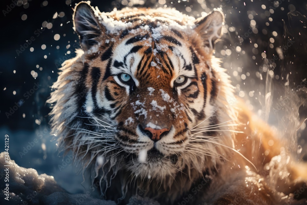 animal tiger HD wallpaper, ice tiger HD background, tiger roar HD ...