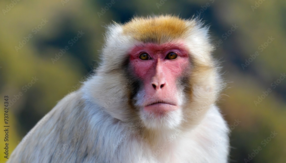 Japanese macaque, male monkey with red face. Animals and wildlife Stock ...
