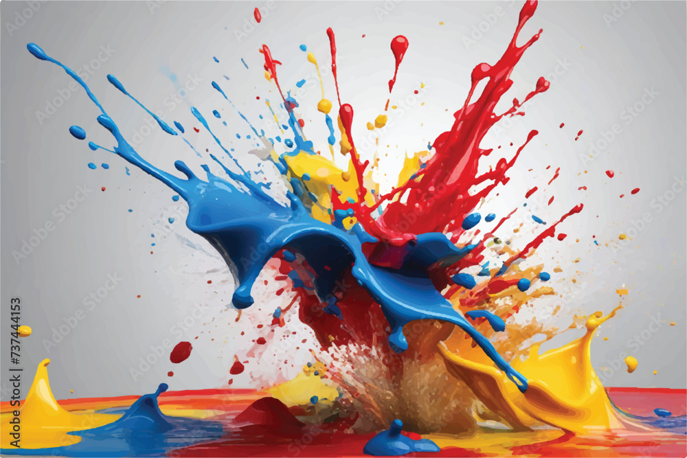 Colorful Paint splashes background. Colorful paint splash. Isolated ...