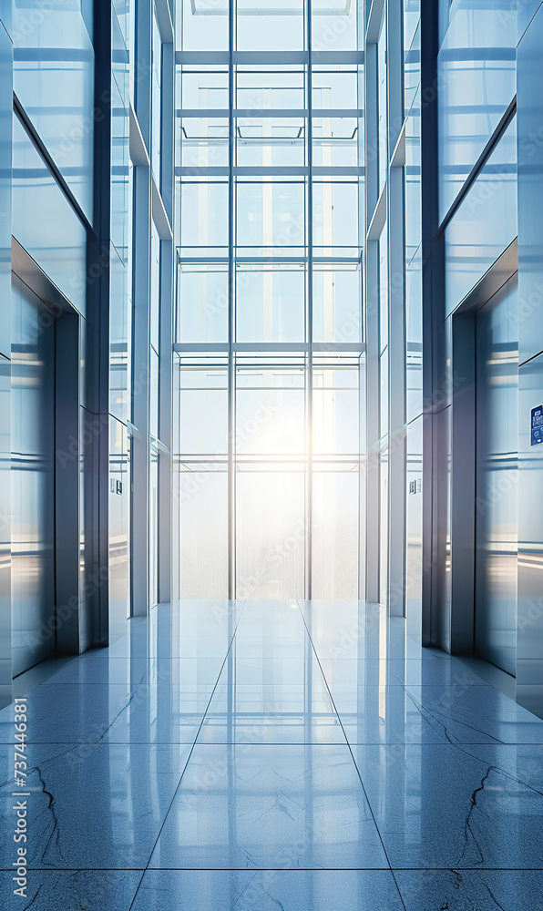 modern hall with elevator in business centre or office building Stock ...